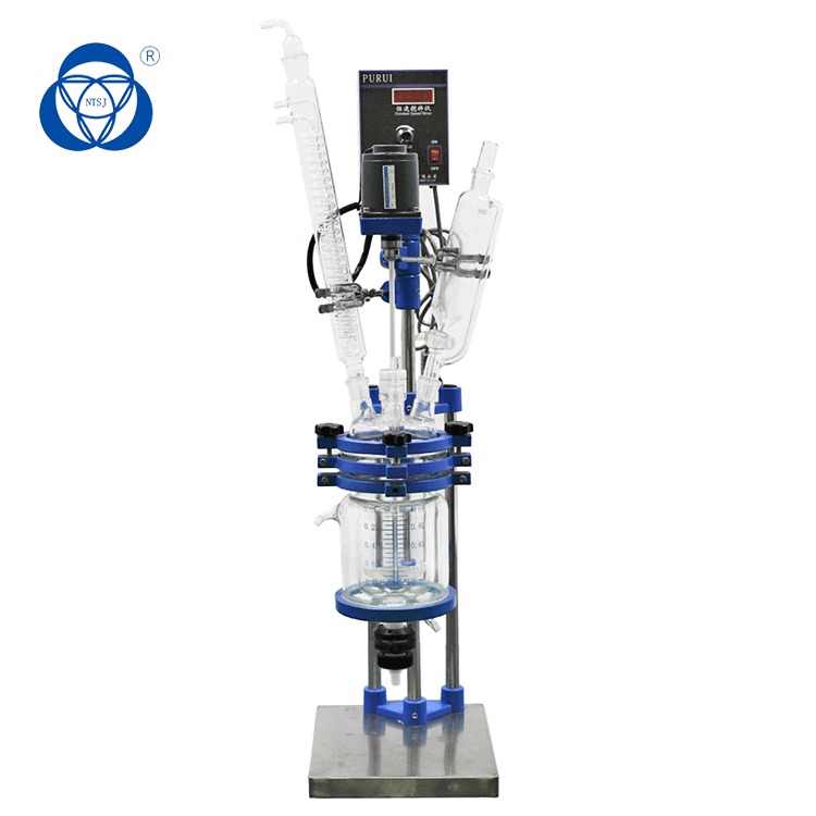 Automatic 1L Volume Jacketed Glass Reactor Vessel with 3.3 Borosilicate ...